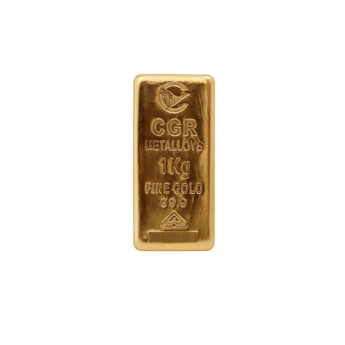 1 Kg Gold Cast Bullion Bar 24K 999 BIS Hallmarked CGR Gold Refinery 1 Kg Gold Cast Bullion Bar 24K 999 BIS Hallmarked CGR Gold Refinery